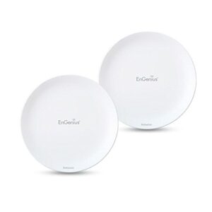 engenius technologies wi-fi 5 outdoor ac867 5ghz wireless access point/client bridge, long range, ptp/ptmp, ip55, 26dbm transmit power with 19dbi directional antennas, gige port (enstation5-ac kit)