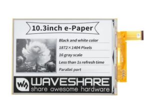 waveshare 10.3inch flexible e-ink raw display compatible with raspberry pi 4b/3b+/3b/2b/b+/a+/zero/zero w/wh/zero 2w series boards 1872×1404 resolution supports partial refresh