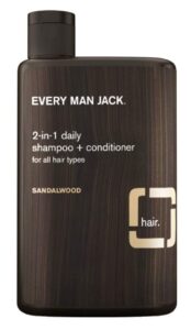 every man jack shampoo 2-in-1 sandalwood 13.5 ounce (pack of 3)