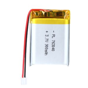 akzytue 3.7v 900mah 763040 lipo battery rechargeable lithium polymer ion battery pack with jst connector