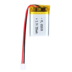 akzytue 3.7v 350mah 652030 lipo battery rechargeable lithium polymer ion battery pack with ph2.0mm jst connector