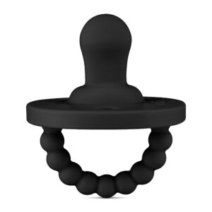 ryan & rose cutie pat pacifier teether (flat, black)