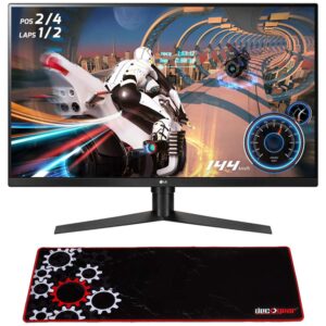 lg 32-inch class qhd gaming monitor with freesync (31.5-inch diagonal) bundle with deco gear large extended pro gaming mouse pad