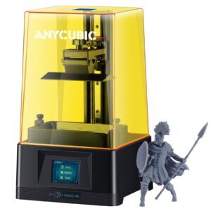 anycubic photon mono 4 k, resin 3d printer with 6.23'' monochrome screen, upgraded uv lcd resin printer, fast and precise printing, 5.19''x3.14''x6.49'' printing size