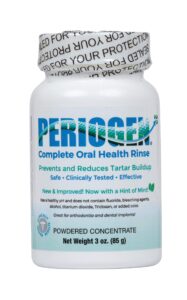 periogen complete oral health rinse (hint of mint) - the only product in the world clinically proven to reduce dental tartar buidup