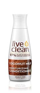 live clean coconut milk moisturizing conditioner, 12 fl oz