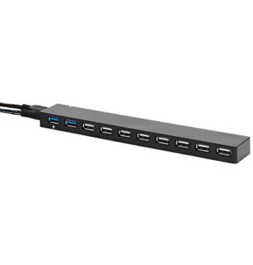 amazon basics usb 3.0, 10 port hub with ac adapter, black