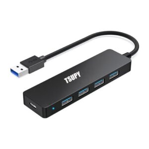 tsupy usb c hdmi adapter hub, thunderbolt type c hub with usb c fast power delivery port,4k hdmi output,3-usb 3.0 ports compatible with new macbook pro,lenovo,hp/dell samsung s9 and more