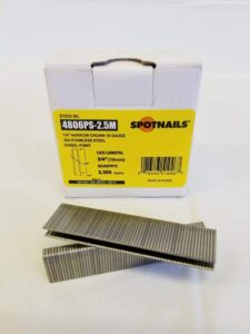 1/4-inch narrow crown 3/4-inch leg 18-gauge st spotnails 4806ps stainless steel