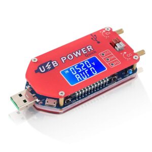 usb buck boost voltage converter, 15w lcd step up down power supply module support fast-charge of qc 2.0, qc 3.0, fcp, scp, afc，portable voltage regulator for small electronic projects