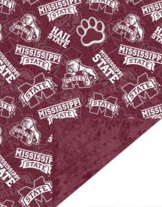 future tailgater mississippi state bulldogs minky blanket throw 36"" l x 28"" w