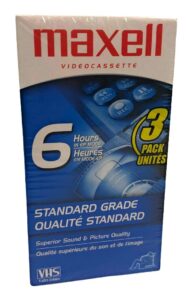 maxell standard grade vhs videocassette (214048)