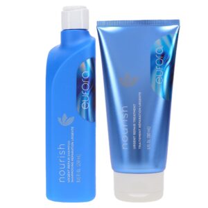 eufora nourish urgent repair shampoo 8.45 oz & urgent repair treatment 6 oz with beautify comb