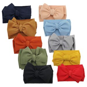 kidocheese big bows nylon headbands with oversized head wraps and hair accessories for newborns, infants, toddlers, and girls