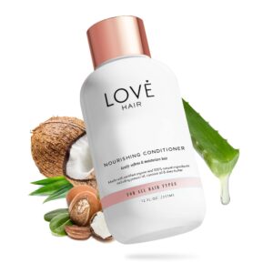 love hair - nourishing conditioner, all-natural hair conditioner, conditioner for dry hair & all other hair types, paraben- & sulfate-free, vegan & cruelty-free, 12 oz