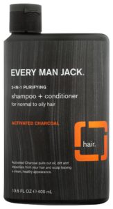 every man jack activated charcoal purrifying 2 in 1 shampoo + conditioner -13.5oz, 13.5 oz