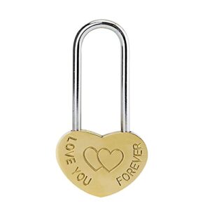 verrich 3.5" 50mm love lock single heart shaped padlock love you forever for lovers wedding, bridge,paris,anniversary(no key)