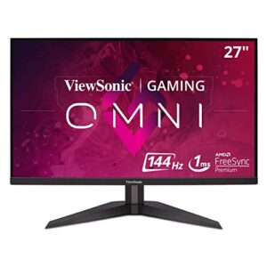 viewsonic vx2758-2kp-mhd 27 inch wqhd 1440p 144hz 1ms ips gaming monitor with freesync premium eye care hdmi and displayport