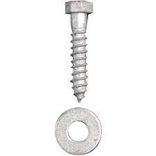 fastener depot 1/2inches x 5inches hot dipped galvanized lag screws w/flat washers, grade a, quantity 25- by fastener depot, llc