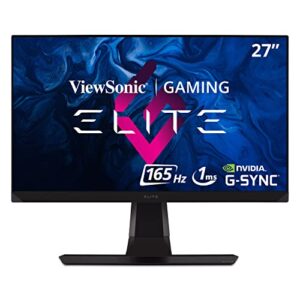 viewsonic elite xg270qg 27 inch 1440p 1ms 165hz gaming monitor with gsync, ips nano color, elite design enhancements and advanced ergonomics for esports