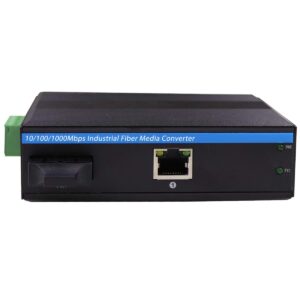 olycom gigabit hardened ethernet media converter single mode duplex industrial fiber sc to network switch din-rail/wall mount 9/12/24vdc input ip40 safety class