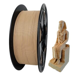 wellshow/suntop wood pla 3d printer filament 1.75mm, after-sales service, pla woodlike filament, 15% wood powder added, 1kg(2.2lbs) spool