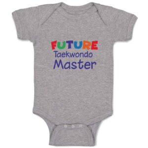 cute rascals custom boy & girl baby bodysuit future taekwondo master sport funny cotton baby clothes oxford gray design only 12 months