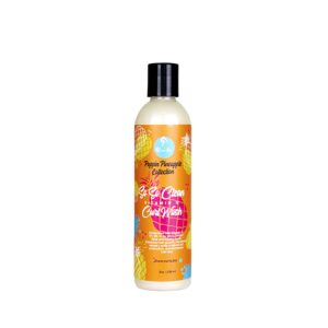 curls poppin pineapple so so clean vitamin c wash - rejuvenating, hydrating, and cleansing - hair and scalp shampoo - for wavy, curly, and coily hair types, 8 ounces