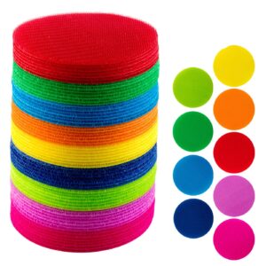 yebazy 63pcs 9 colors carpet markers circles markers for classroom kids（4-inch floor）