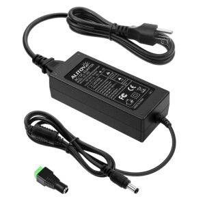 alitove 24v dc power supply 2a 48w ac/dc adapter 100~240v ac to dc 24 volt 2 amp converter 24 vdc 2000ma 1.8a 1.5a 1.3a 1.2a with 5.5mmx 2.5mm 2.1mm plug for led strip light cctv camera dc pump fan