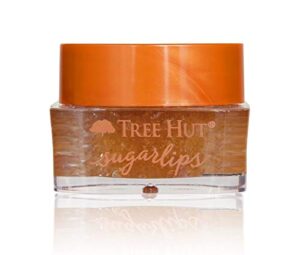 tree hut sugarlips sugar lip scrub, brown sugar 0.34oz jar, shea butter and raw sugar scrub ultra-hydrating lip exfoliator, lip care