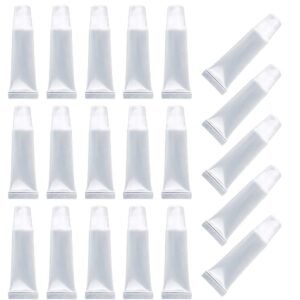 akiro 15 ml empty refillable mini clear lip gloss balm cosmetic containers makeup accessories soft empty tubes 20 pcs