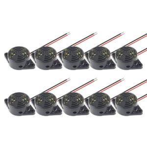 10pcs sfm-27 dc 3-24v alarm siren electronic piezo active buzzer, 95db high decibel continuous beep speaker for arduino