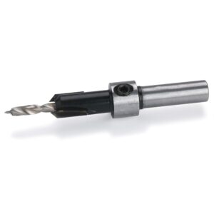 woodriver 9/64" x 3/8" carbide-tipped countersink set with brad point pilot