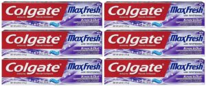 colgate max fresh toothpaste - knockout - with odor neutralizing technology - net wt. 6 oz (170 g) per tube - pack of 6 tubes