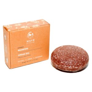 clever yoga argan oil shampoo bar - moisturizing, 100% vegan, plastic-free, protecting natural oils - made in usa