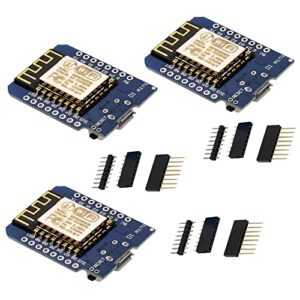 jacobsparts 3-pack d1 mini nodemcu lua micropython wifi esp8266 esp-12 wemos microcontroller