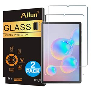 ailun screen protector for galaxy tab s6, tempered glass 9h hardness, 2.5d edge, ultra clear, anti-scratch, case friendly