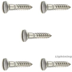 oval head wood screws slotted stainless steel quantity 100#6 x 1/2"