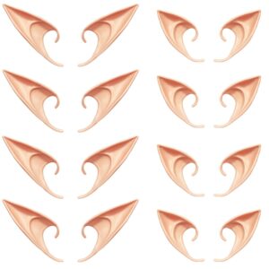 kbraveo 8 pairs fairy pixie elf ears, latex elf ear,soft pointed goblin ears, cosplay ears for cosplay halloween christmas