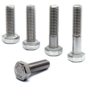 monsterbolts - m8 x 35mm hex head cap screws, din 933, a2 stainless steel, 10 pack