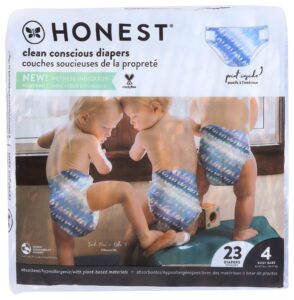 the honest company size 4 tie dye diapers 23 count, 23 ct