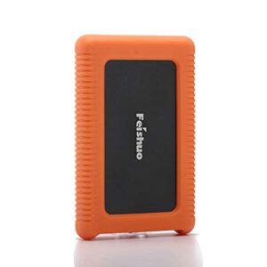 feishuo portable external hard drive usb3.0 sata hdd storage — external hard drive silicone case anti-drop, shockproof and rainproof, for game, pc, mac, windows(120g, black)