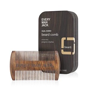 every man jack beard comb, woodgrain