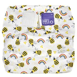 bambino mio, miosolo classic all-in-one reusable cloth diaper, adjustable size, eco chemical free diaper, honeybee hive