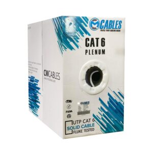 cat6 1000ft cmp plenum rated 550 mhz 23 awg (network standard test passed) bulk ethernet cable white