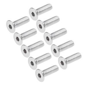 uxcell m5x16mm flat head machine screws inner hex screw 304 stainless steel fasteners bolts 20pcs