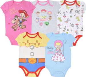 disney pixar toy story jessie bo peep newborn baby girls 5 pack short sleeve bodysuits toy story newborn