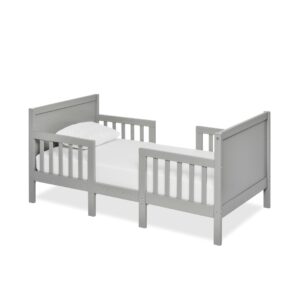 dream on me hudson 3 in 1 convertible toddler bed in cool grey, greenguard gold certified, jpma certified, non toxic finishes, made of sustainable new zealand pinewood