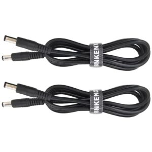 bnkenx 2pcs male to male 5.52.5mm plug dc power adapter cable dc extension cable 5.5 x 2.5mm male plug to 5.5 x 2.5mm male adapter extension cable 3.3ft/1m